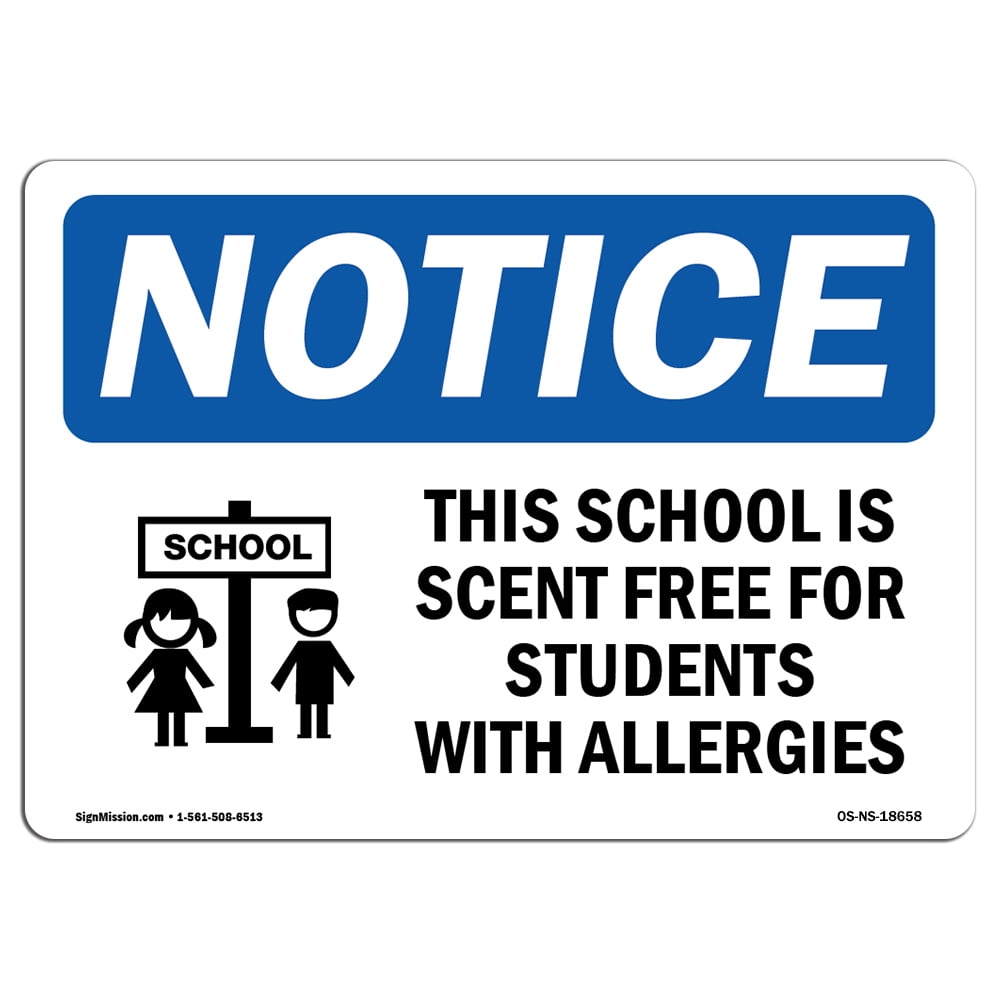 OSHA Notice Signs - This School Is Scent Free For Sign With Symbol ...
