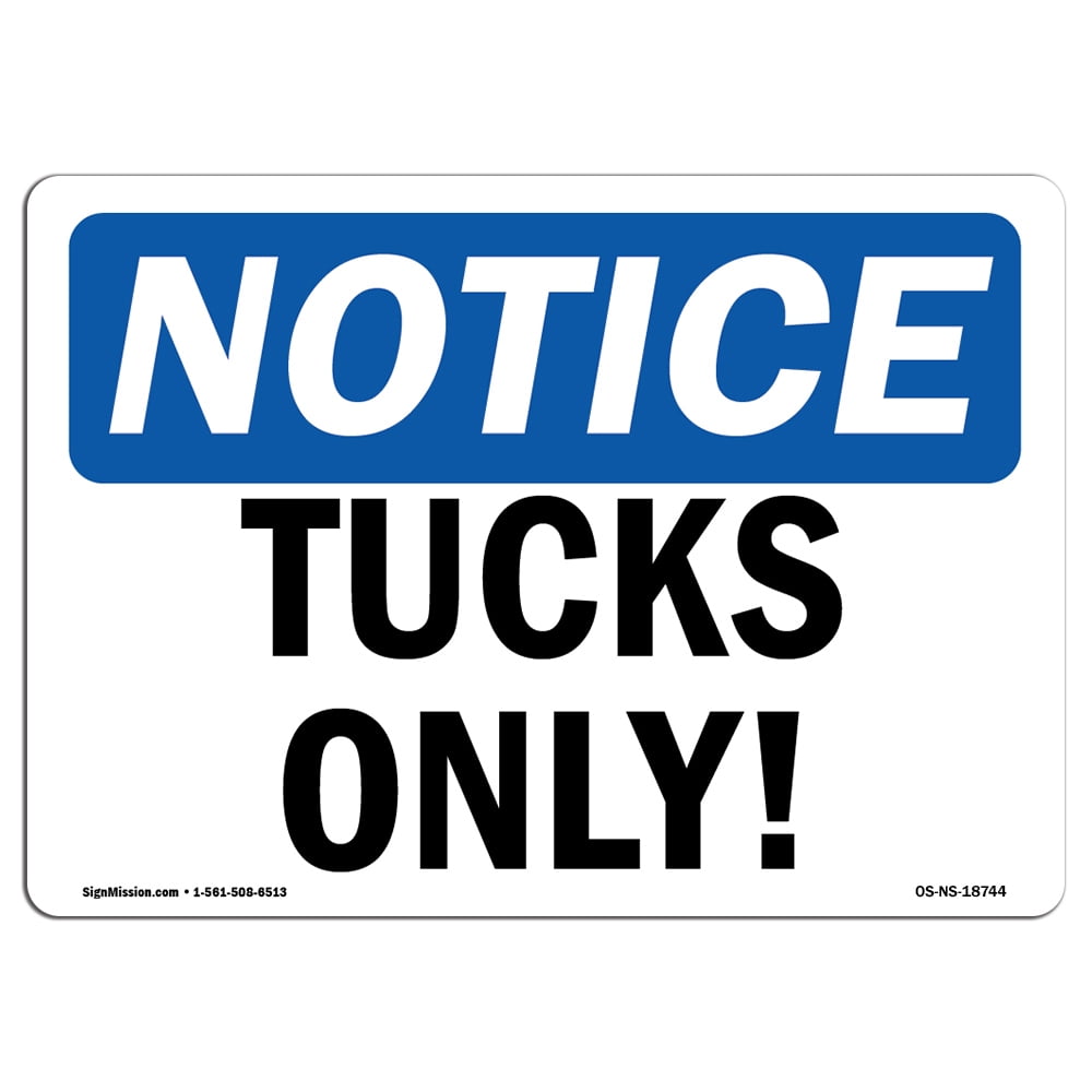 OSHA Notice Signs - Trucks Only! Sign | Extremely Durable Made in the ...