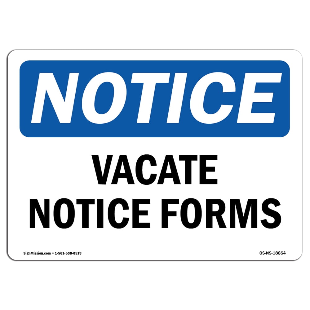 OSHA Notice Signs - Vacate Notice Forms | Decal | Protect Your Business ...