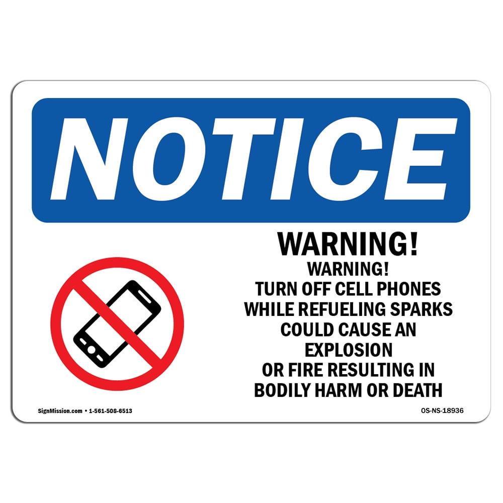 OSHA Notice Signs - Warning! Turn Off Cell Phones Sign With Symbol ...