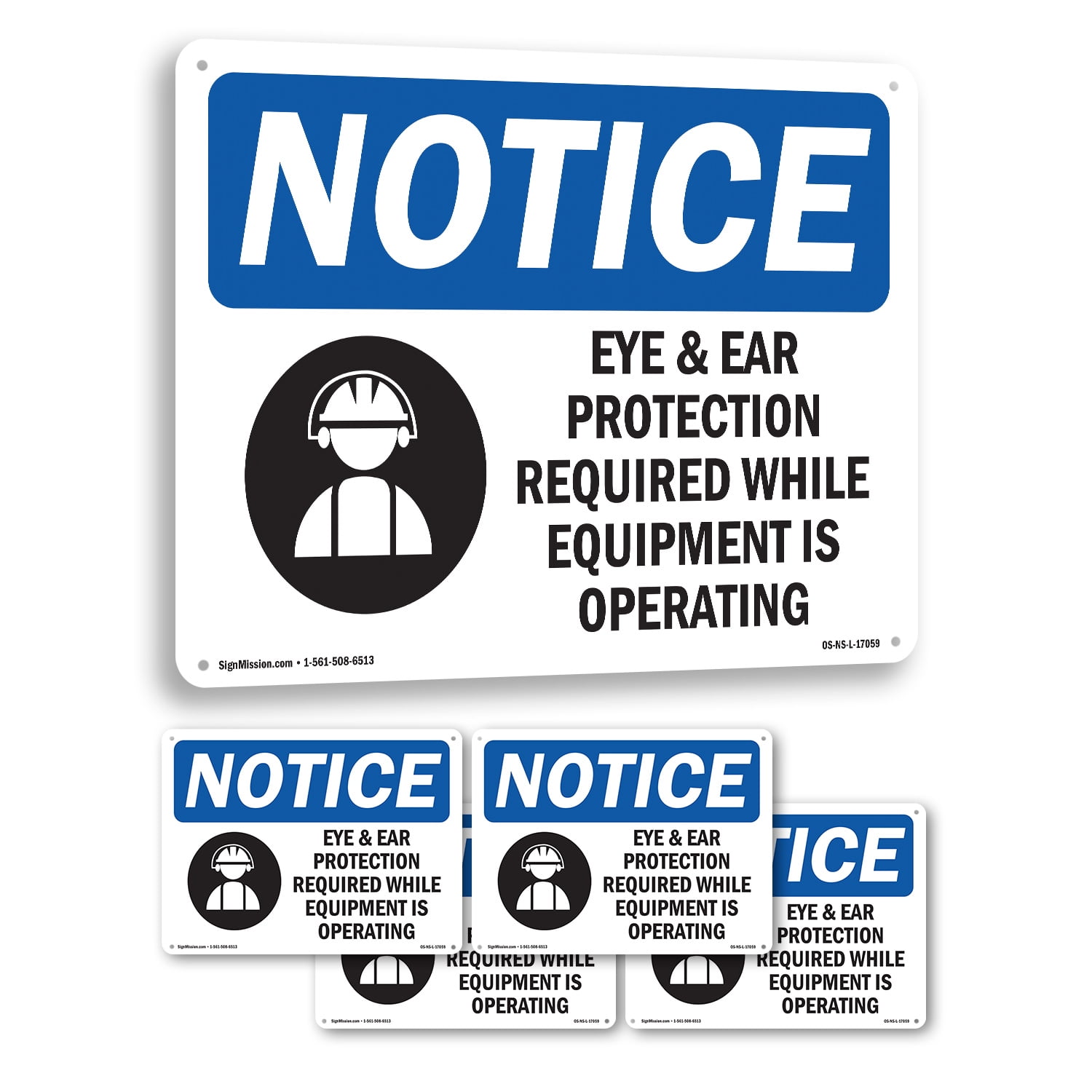 OSHA PPE Multiple OSHA Notice Aluminum Sign 10 Inch x 7 Inch - 5 Pack ...