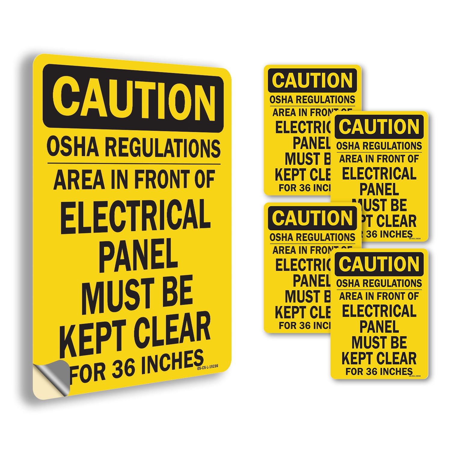 OSHA Regulations Area In Front Electrical Panel Must Be Kept Clear For ...