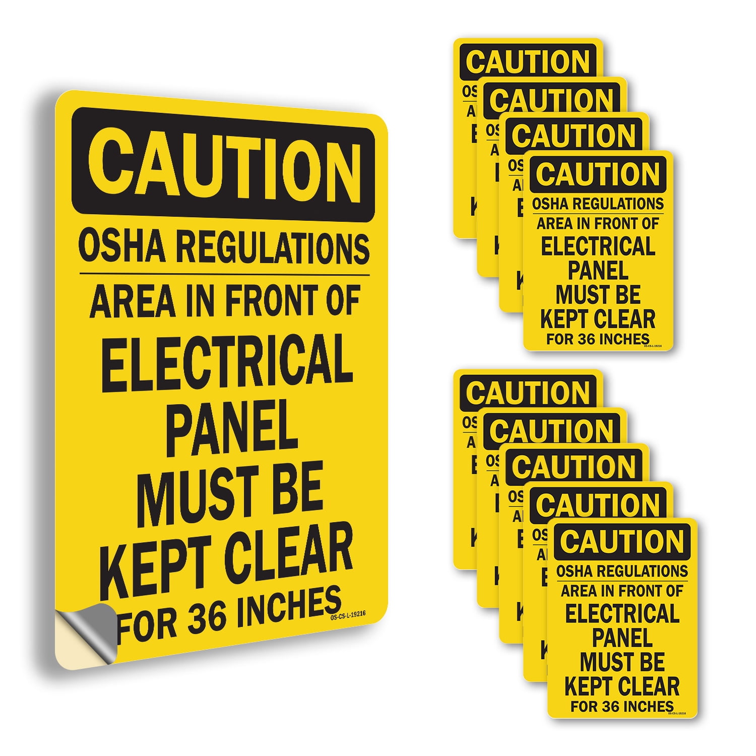 OSHA Regulations Area In Front Electrical Panel Must Be Kept Clear For ...