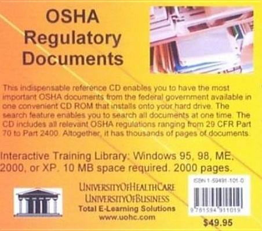 OSHA Regulatory Documents: A Reference of Federal Documents Pertaining ...