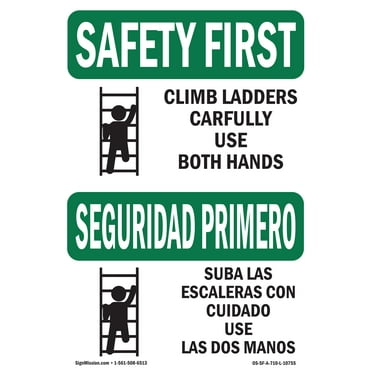 SignMission OS-WS-A-1218-L-12013 12 x 18 in. OSHA Warning Sign ...