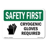 SignMission 12 x 18 in. OSHA Warning Sign - Cold Burn Hazard Cryogenic ...