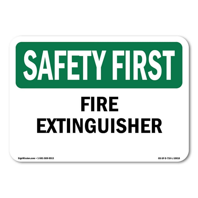 OSHA SAFETY FIRST Sign - Fire Extinguisher | Plastic Sign | Protect ...