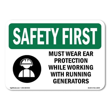 OSHA SAFETY FIRST Sign - Respirator With Hepa Cartridge With Symbol ...