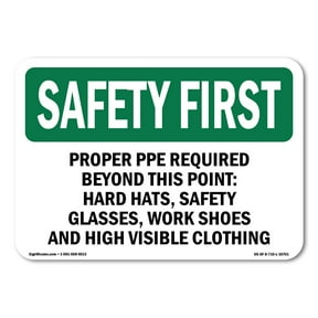 OSHA SAFETY FIRST Sign - Use PPE During Bit Change Cleaning With Symbol ...