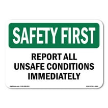 National Marker Safety First Report All Unsafe Conditions 10X14 .040 ...