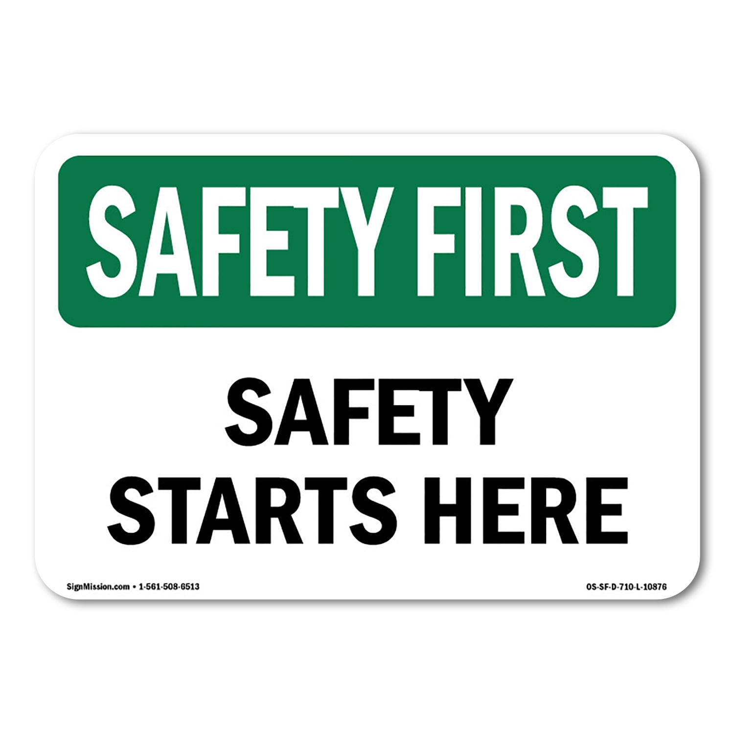 OSHA SAFETY FIRST Sign - Safety Starts Here | Decal | Protect Your ...