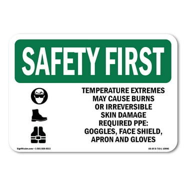 SignMission 12 x 18 in. OSHA Safety First Sign - Follow Manufacturer ...