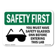 OSHA SAFETY FIRST Sign - Respirator With Hepa Cartridge With Symbol ...