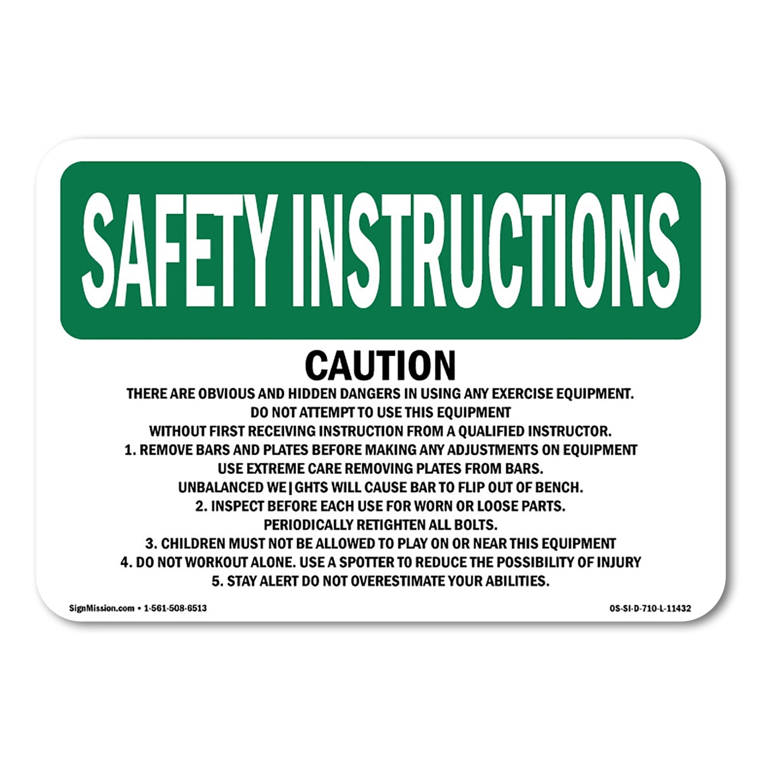 OSHA SAFETY INSTRUCTIONS Sign - Caution There Are Obvious And Hidden ...