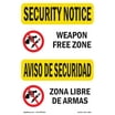 OSHA SECURITY NOTICE Sign - Restricted Area Authorized | Aluminum Sign ...