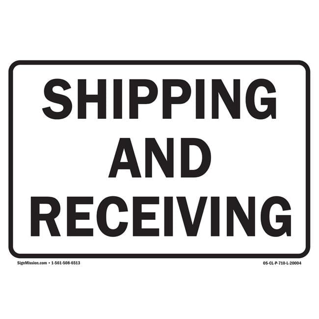 OSHA Shipping & Receiving Warehouse Vinyl Decal Sign - Walmart.com