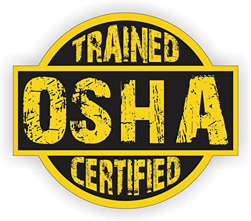 OSHA Trained Certified Hard Hat Sticker | Helmet Decal | Label Lunch ...