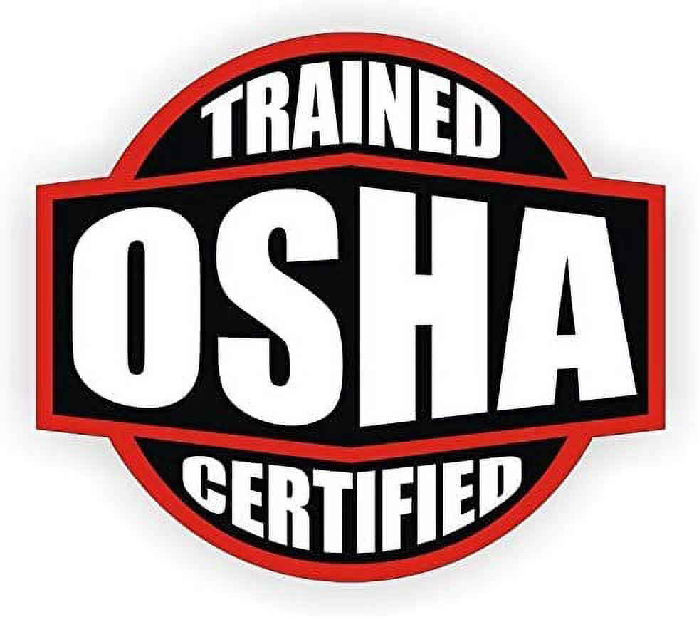 OSHA Trained Certified Hard Hat Sticker / Helmet Decal Label Lunch Tool ...