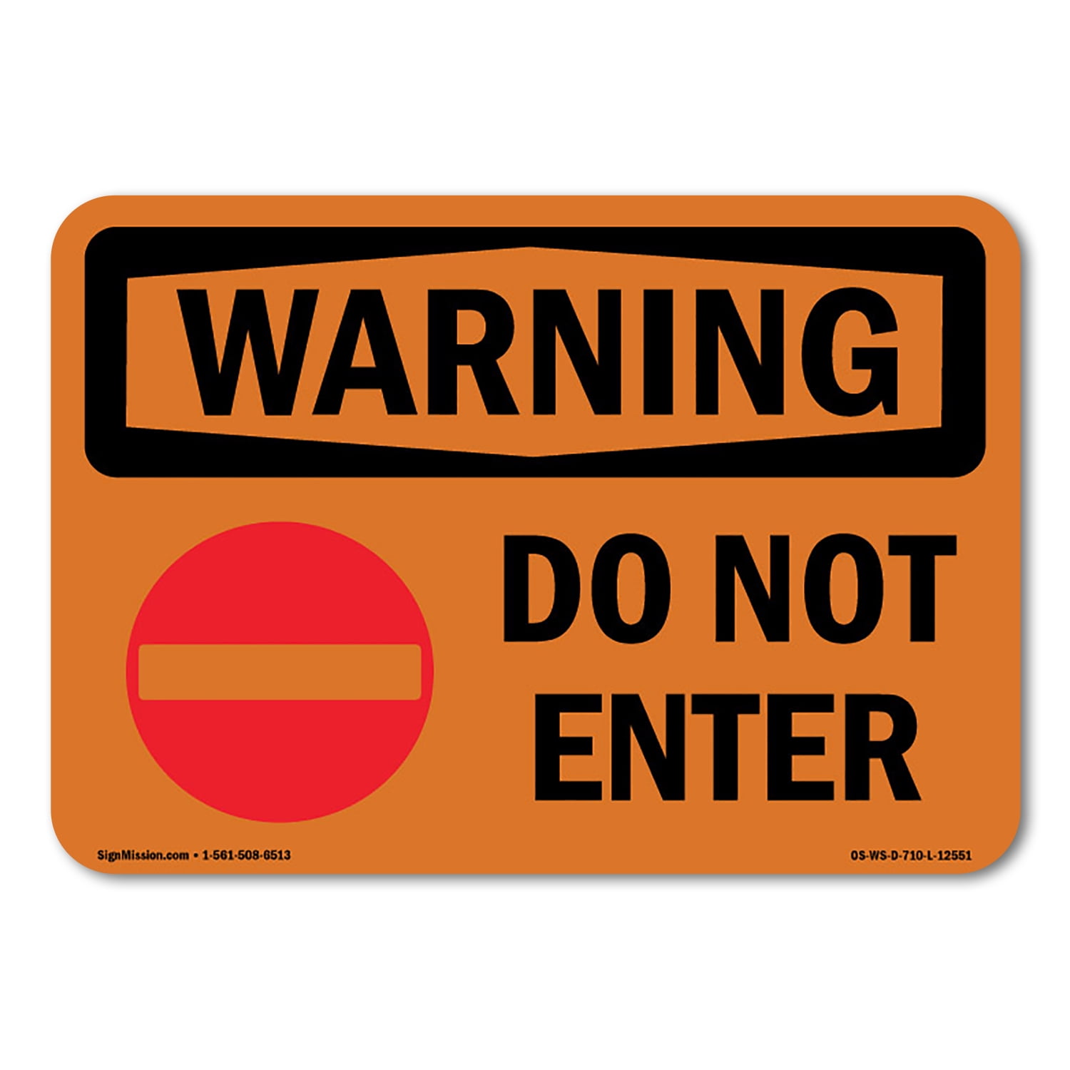 OSHA WARNING Sign - Do Not Enter With Symbol | Decal | Protect Your ...
