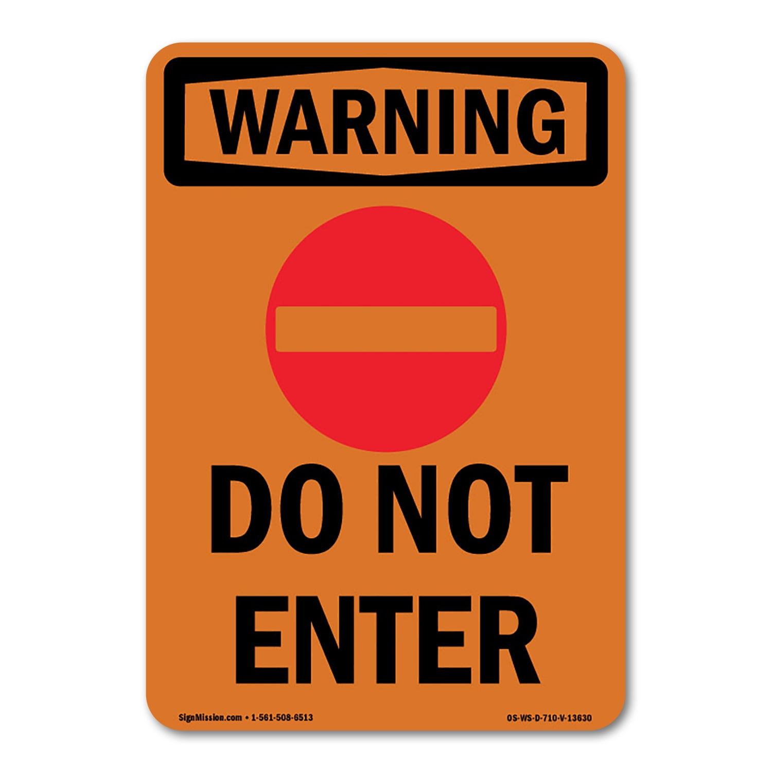 OSHA WARNING Sign - Do Not Enter With Symbol | Decal | Protect Your ...