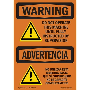 OSHA WARNING Sign - Tip-Over Hazard Do Not Attempt To Remove | Aluminum ...