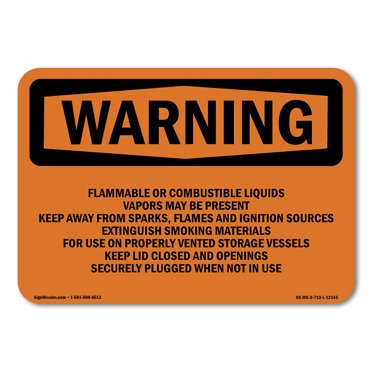 SignMission OS-WS-A-1218-L-12140 12 x 18 in. OSHA Warning Sign ...
