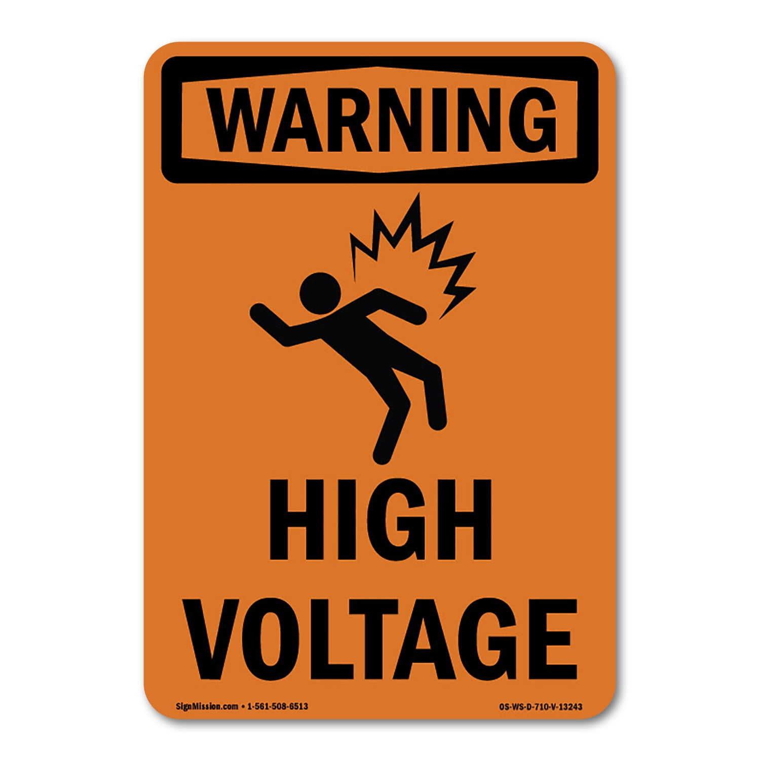 OSHA WARNING Sign - High Voltage With Symbol | Decal | Protect Your ...