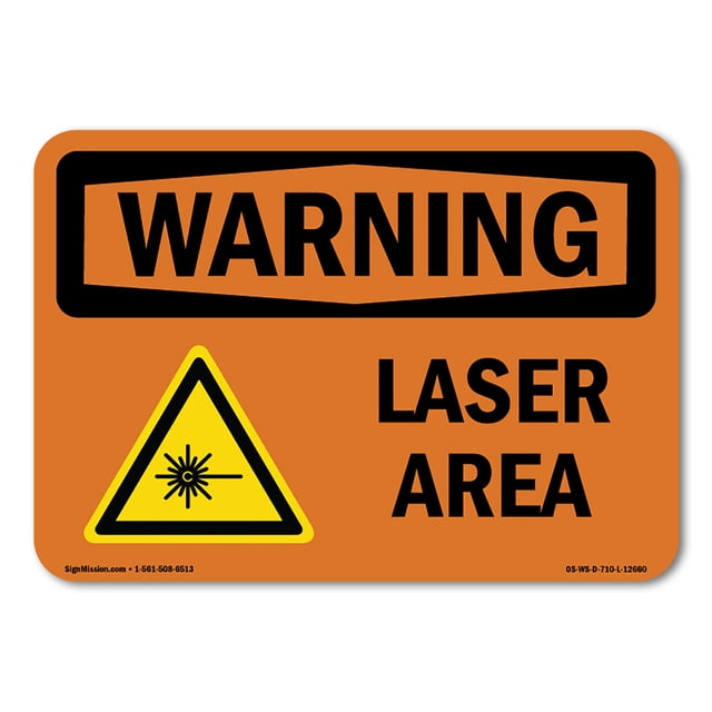 OSHA WARNING Sign - Laser Area | Decal | Protect Your Business ...