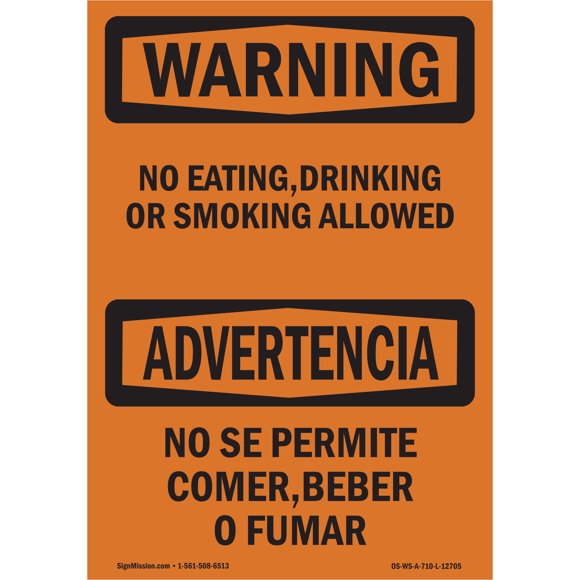 No Eating Drinking Sign