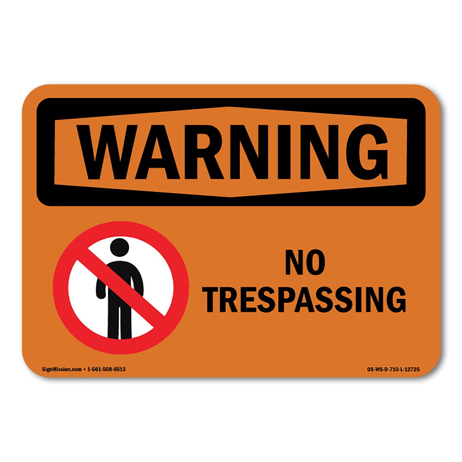 OSHA WARNING Sign - No Trespassing | Decal | Protect Your Business ...