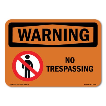 No Trespassing Violators Shot Funny Home Security Sign Shop/Garage Wall ...