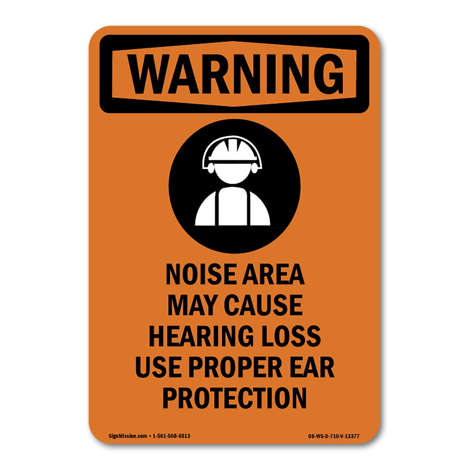 OSHA WARNING Sign - Noise Area May Cause With Symbol | Decal | Protect ...