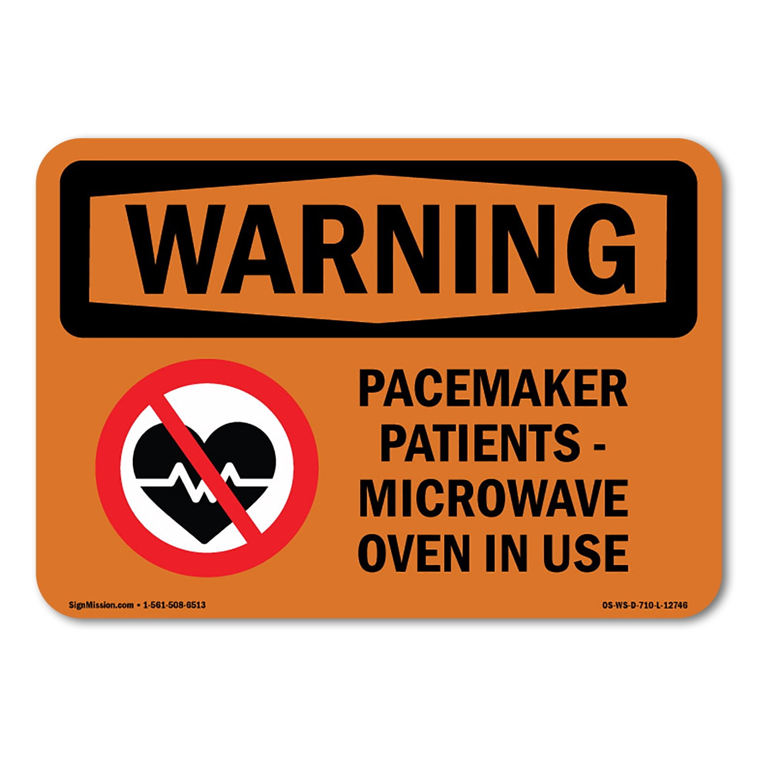 OSHA WARNING Sign - Pacemaker Patients | Decal | Protect Your Business ...