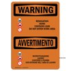 SignMission 12 x 18 in. OSHA Warning Sign - Keep Hands Feet Away ...