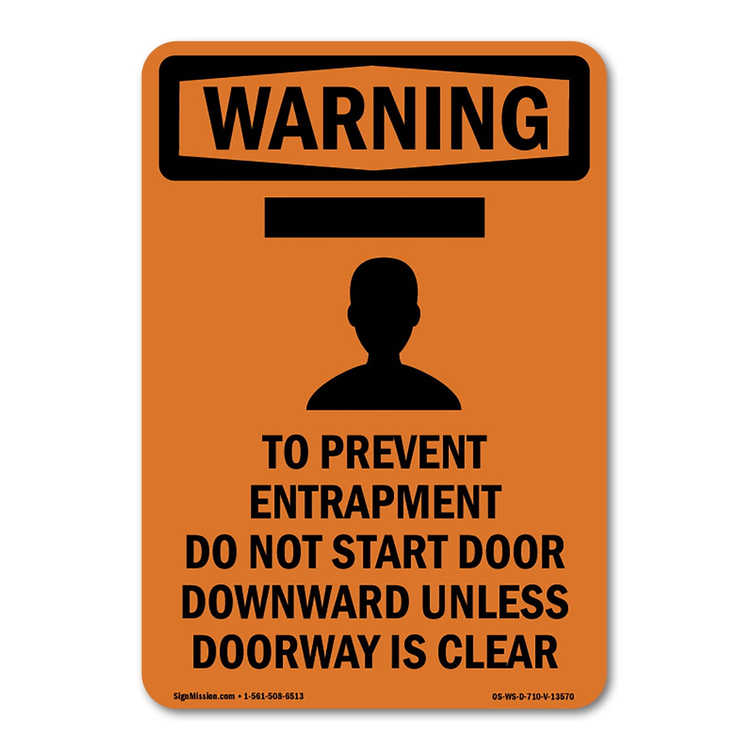 OSHA WARNING Sign - To Prevent Entrapment With Symbol | Decal | Protect ...