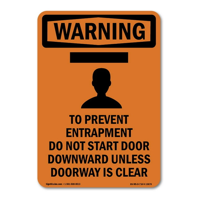 OSHA WARNING Sign - To Prevent Entrapment With Symbol | Decal | Protect ...