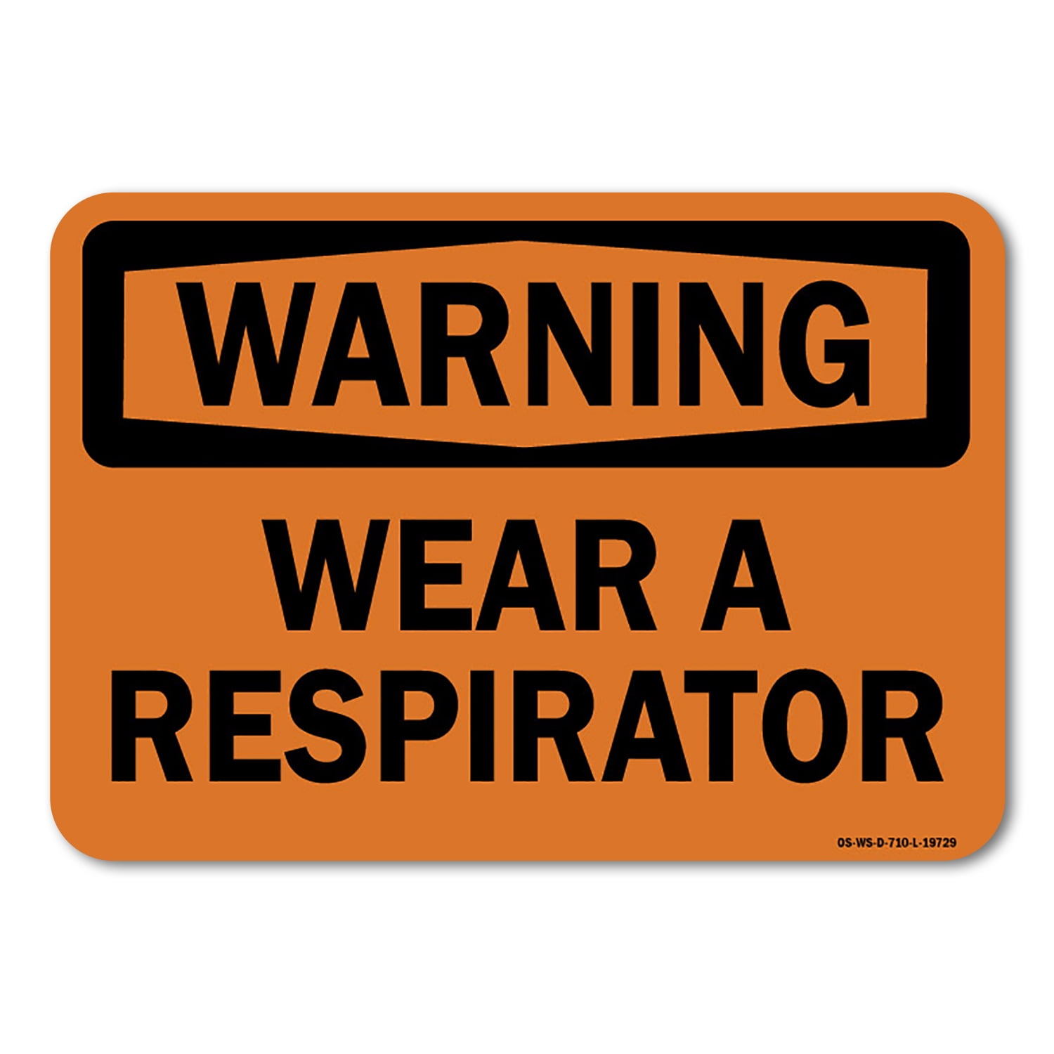 OSHA Warning Peel And Stick Wall Graphic - Wear A Respirator | Peel And ...