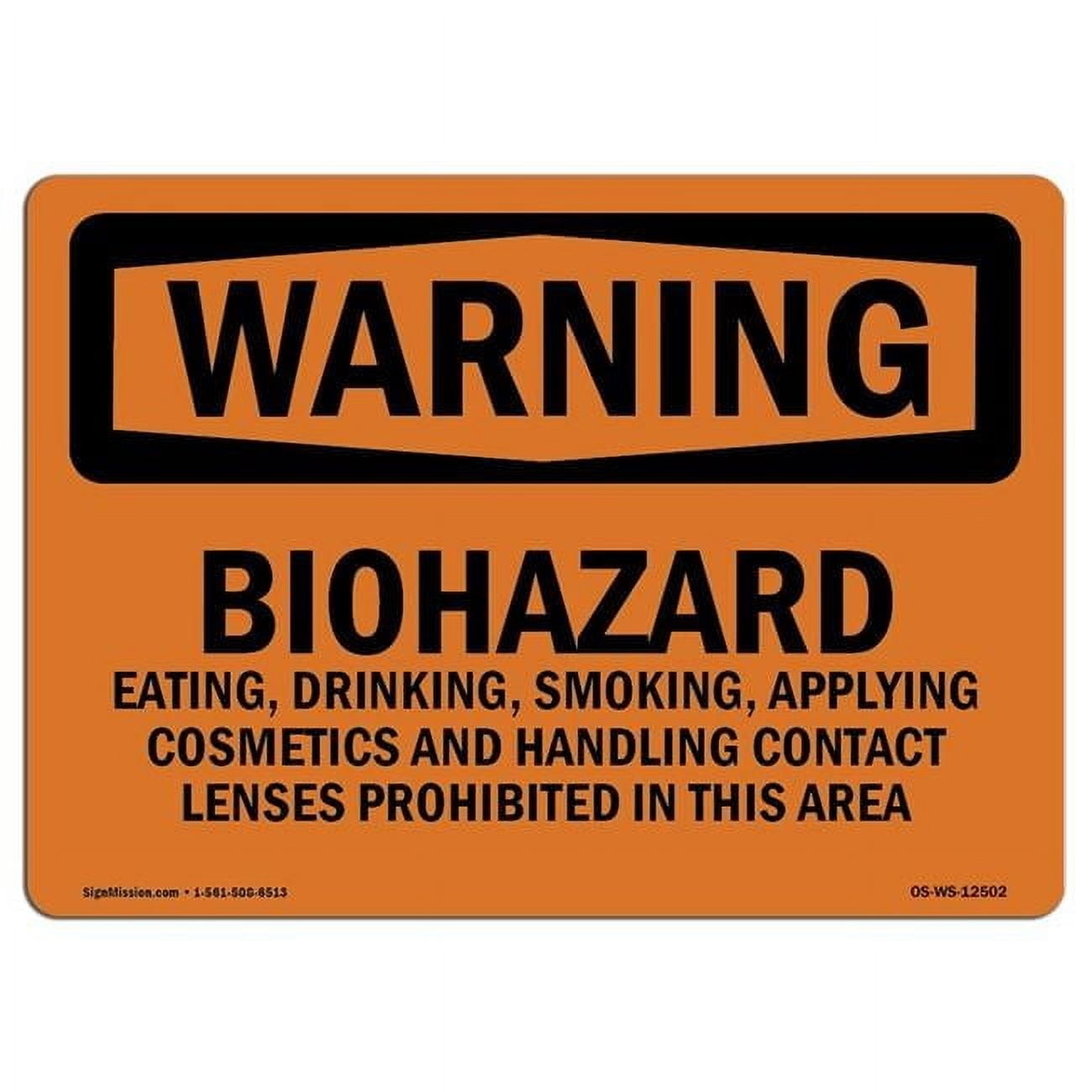 OSHA Warning Sign - Biohazard with Symbol - Walmart.com