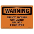 OSHA Warning Sign - Elevated Platform with Limited Railings - Walmart.com