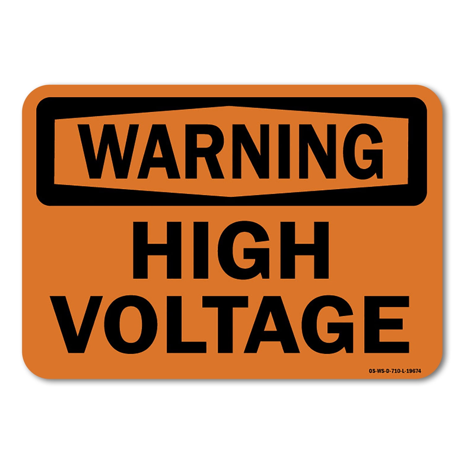 OSHA Warning Sign - High Voltage | Plastic Sign | Protect Your Business ...