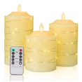 OSHINE Flickering Flameless Candles 3-pack LED Star String Lights ...