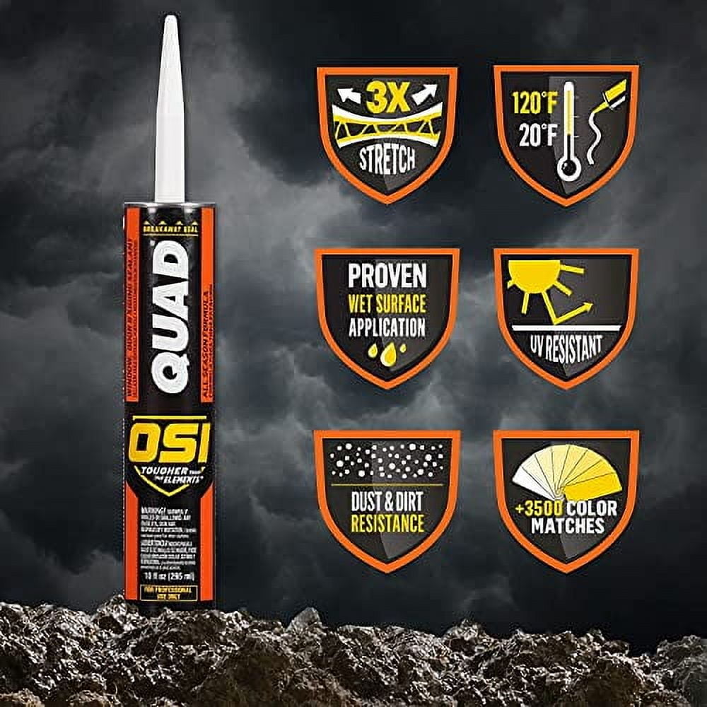 OSI Quad Advanced Formula 10 fl. oz. White #001 Window Door and Siding ...