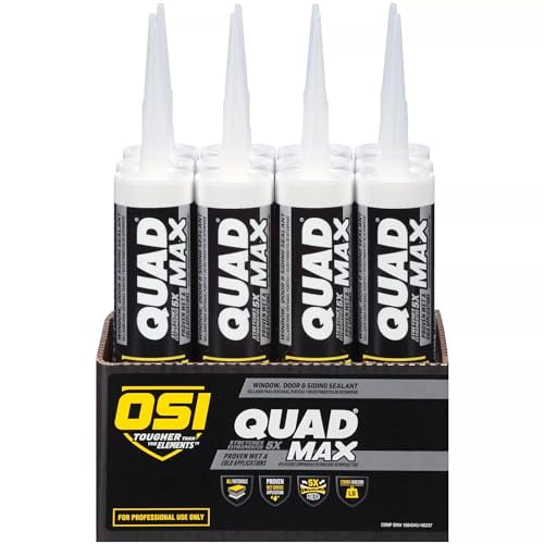 OSI Quad Max Window, Door and Siding Sealant, White, 9.5 fl oz ...