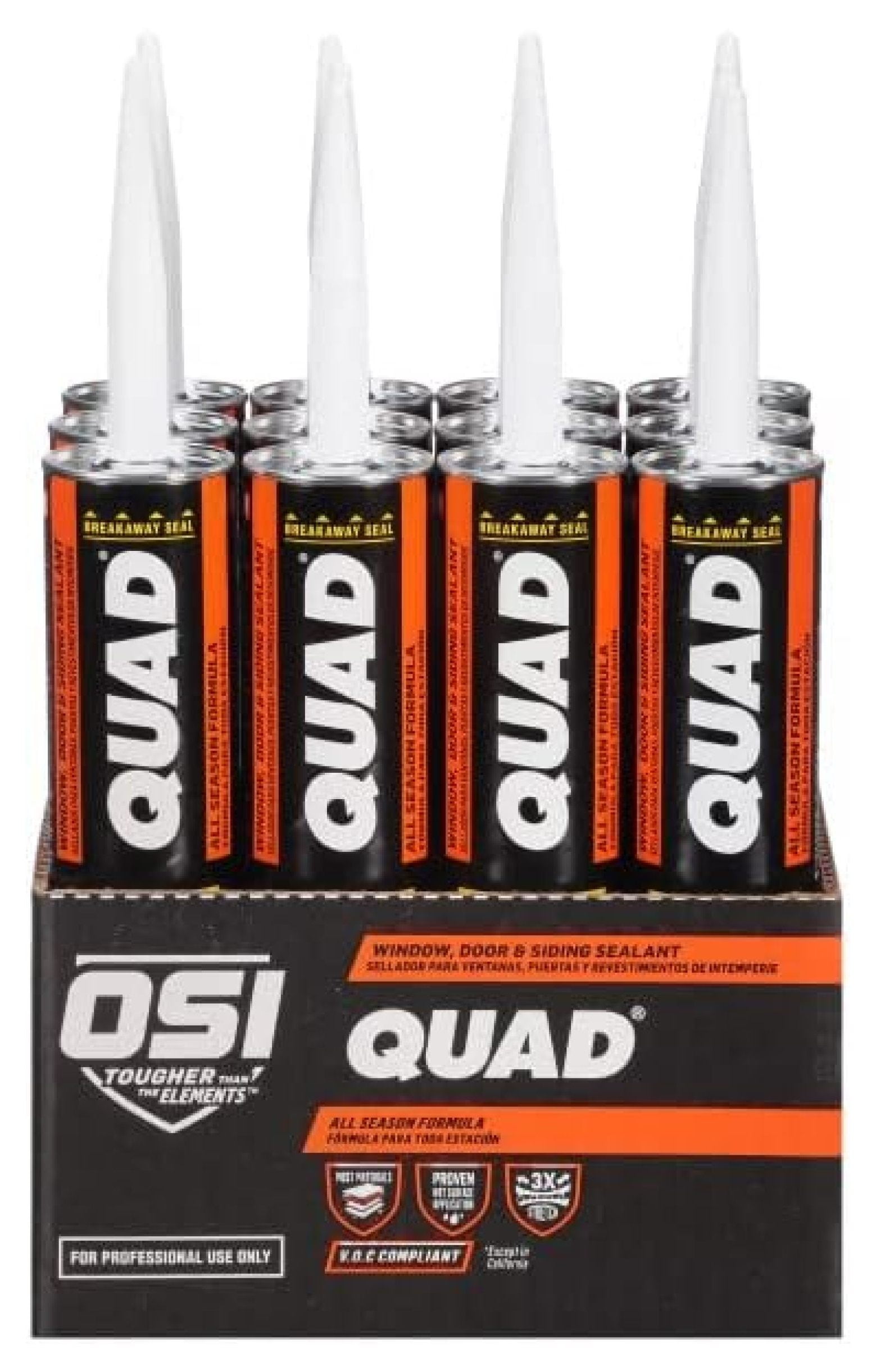 OSI Quad Window, Door and Siding Sealant Black 003, 10 fl oz, 1 ...