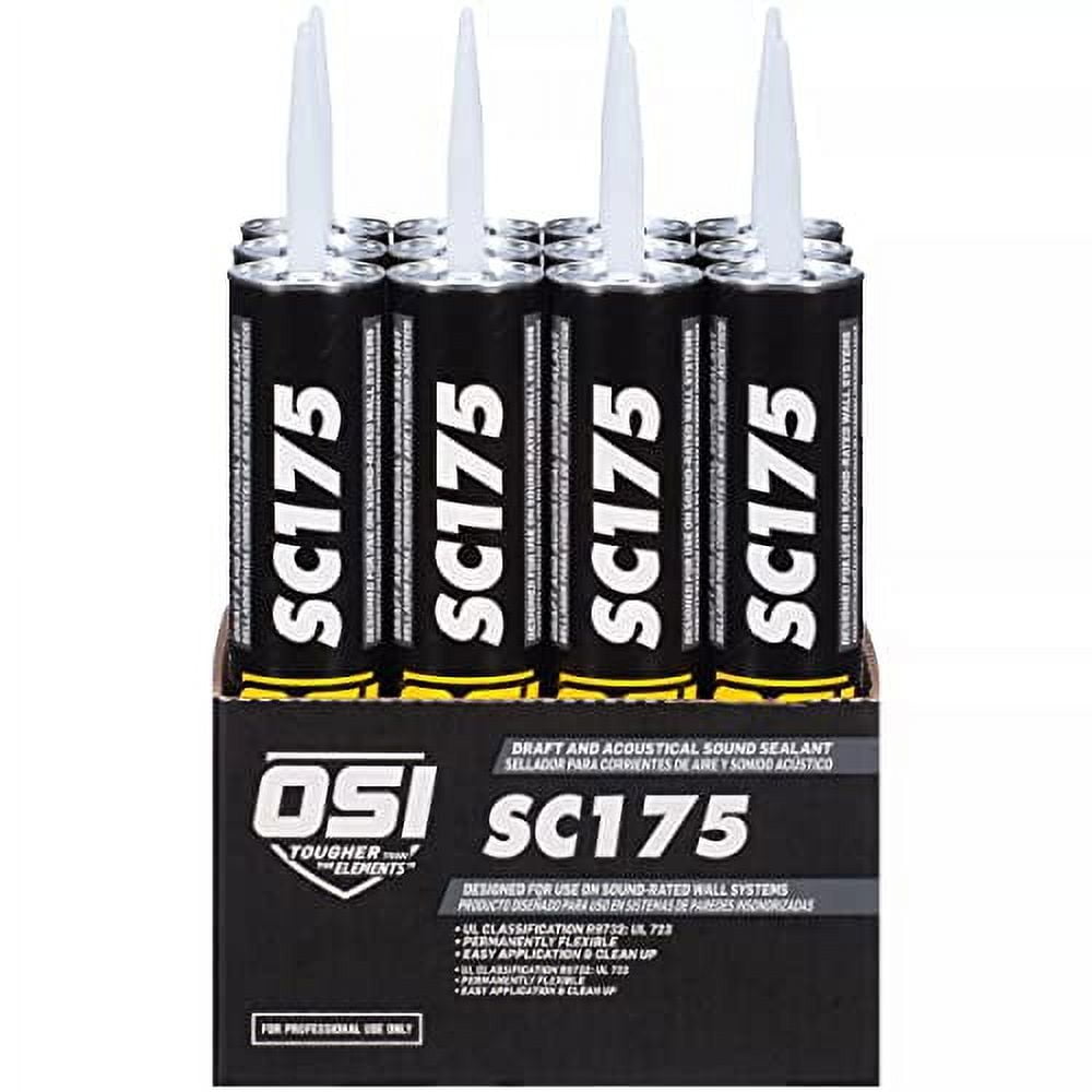 OSI SC175 Draft & Acoustical Sound Sealant, 28 fl oz, 12, Cartridge ...