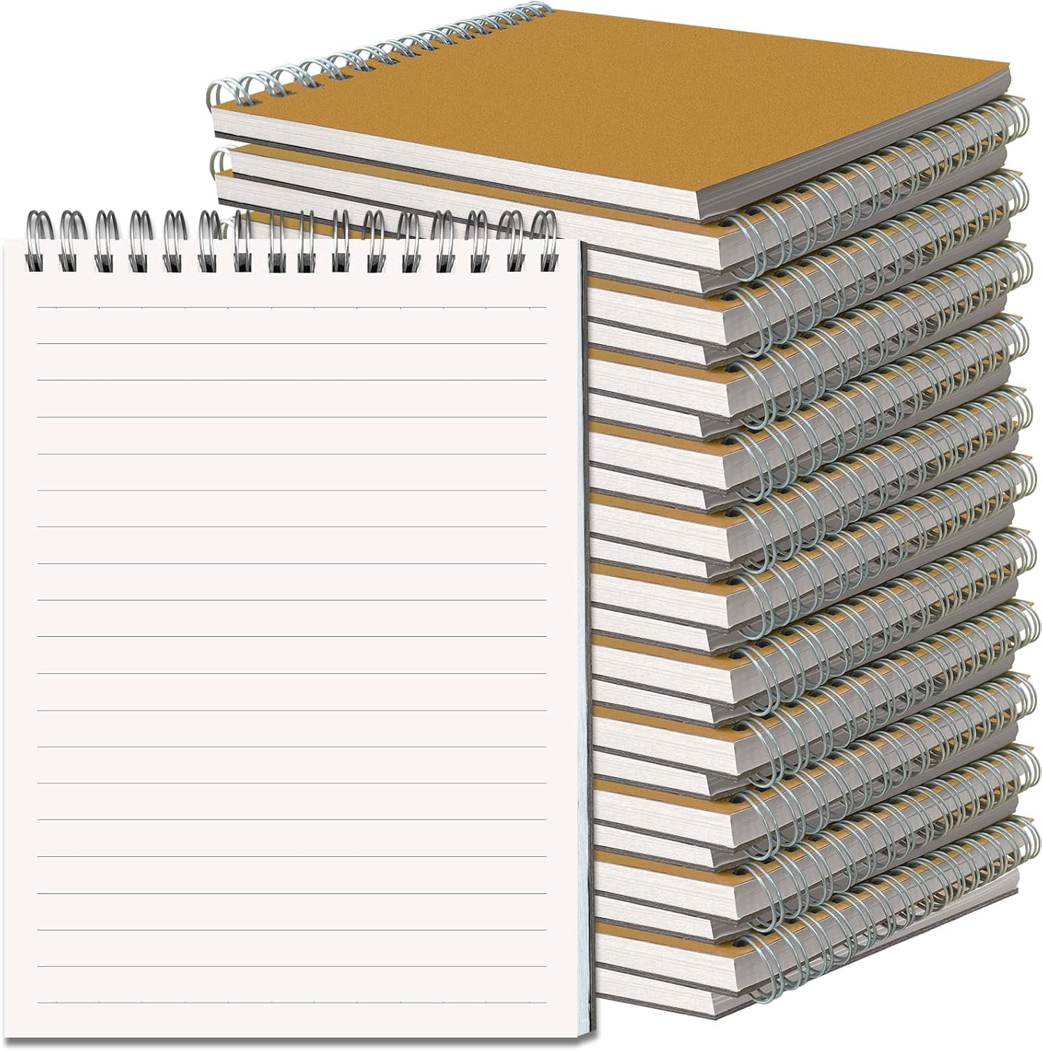 OSIMIG 24 Pack A5 Spiral Notebooks Bulk with Kraft Cover, 8x5.5 Inch ...