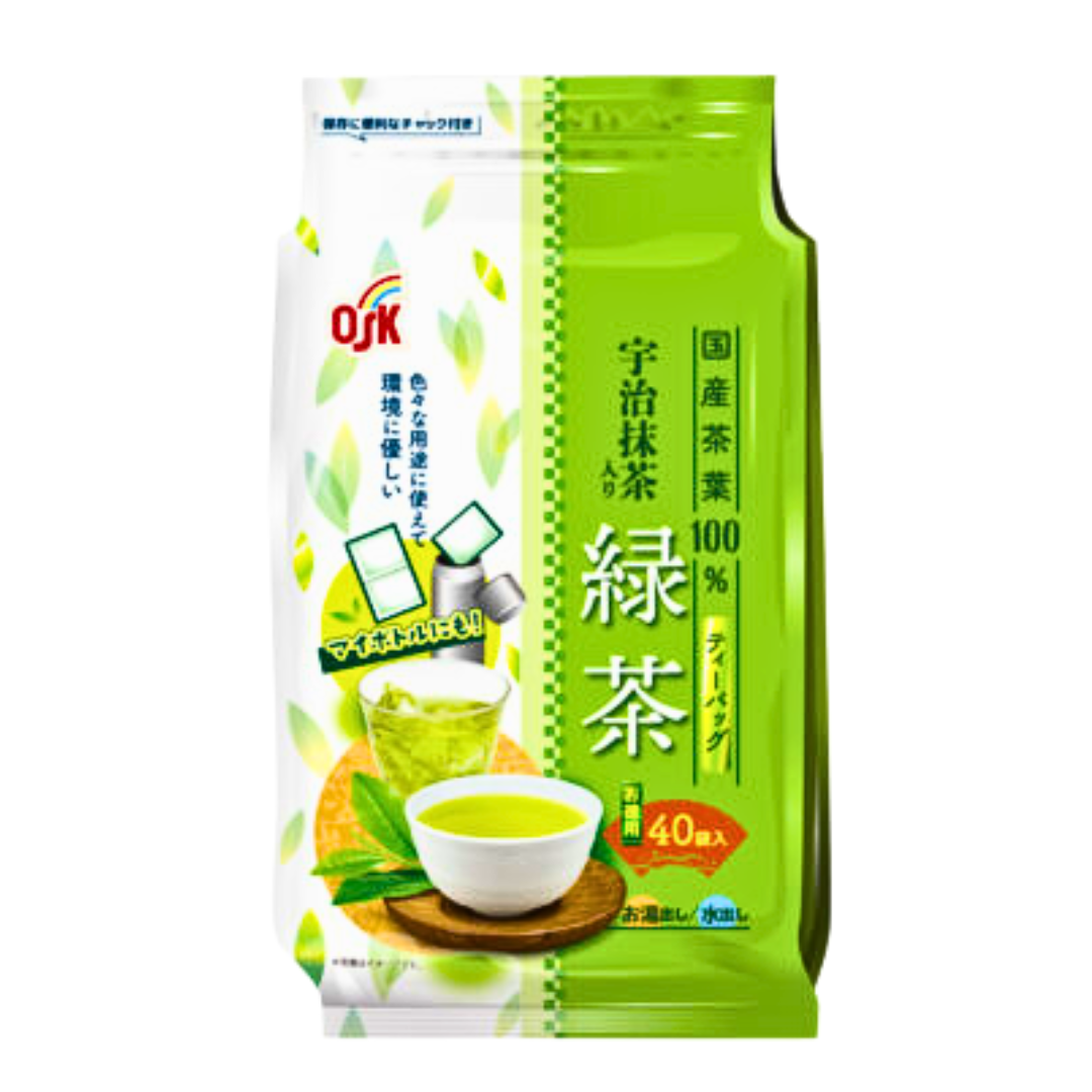 OSK Sencha Green Tea, 40 Count Teabags, Tagless & Stringless, Uji ...