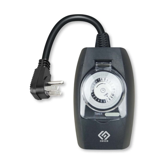 OSKOS 24 Hour Outdoor Light Timer-programmable in 30 min intervals ...