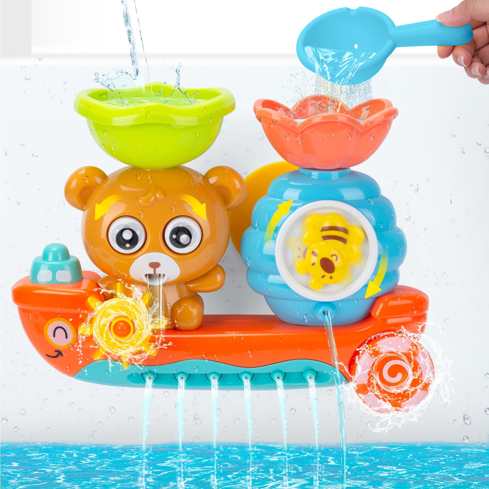 OSLINE Bath Toys for Toddlers, Babies Bath Toys Water Bathtub Toys ...