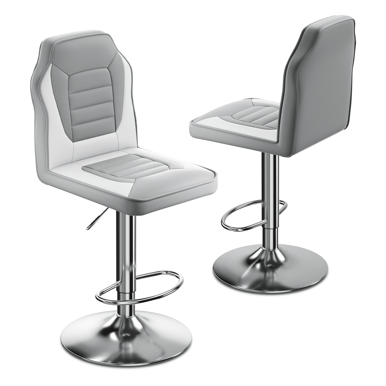 OSM 2-Pack Racing Style Bar Stools, Adjustable Height Swivel Gaming ...